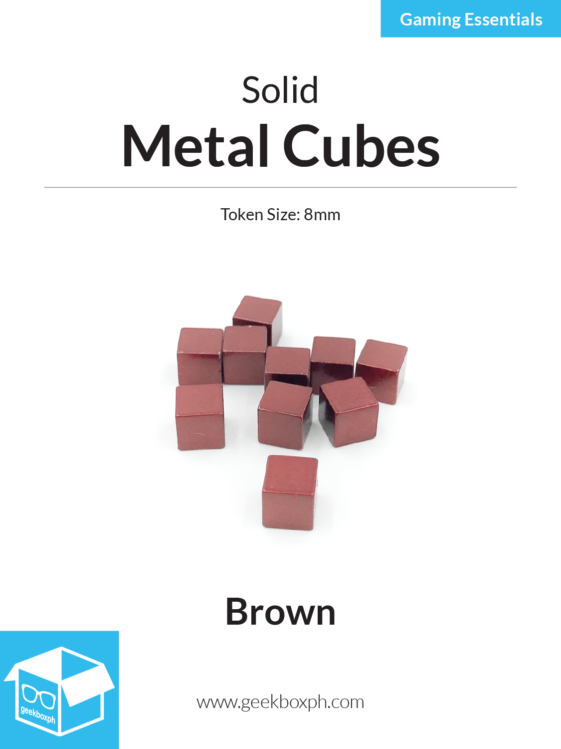 8mm Metal Cubes (Pack of 10)