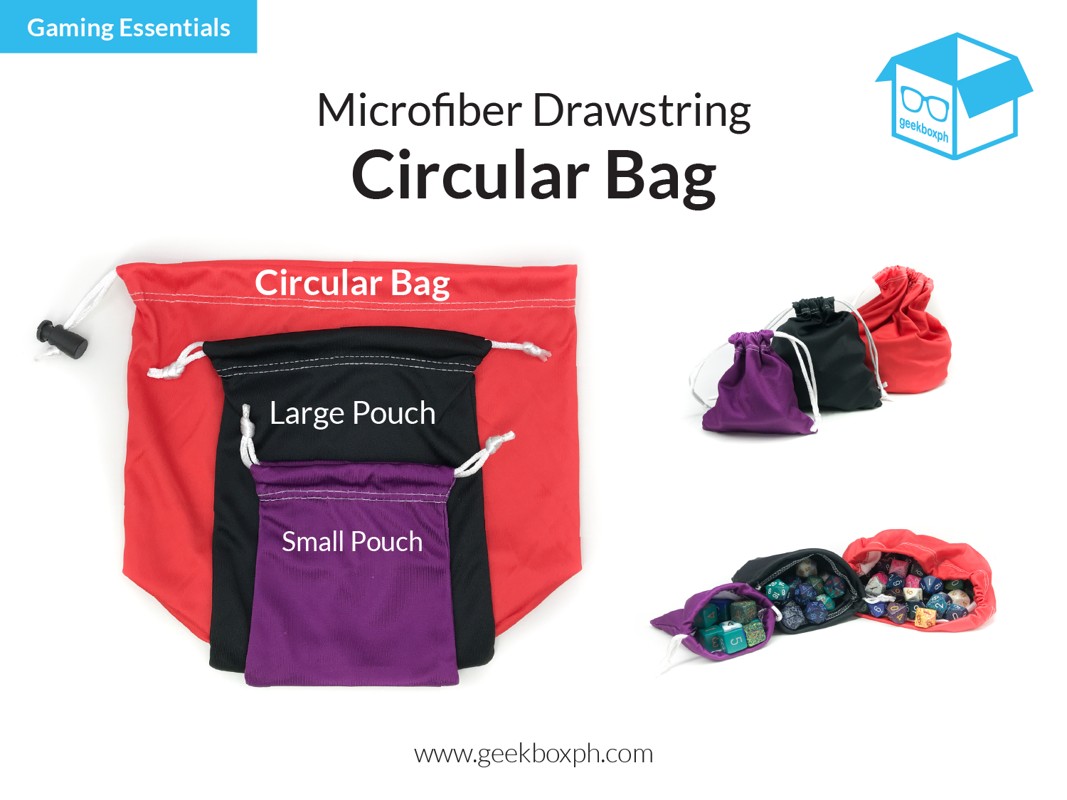 Microfiber Circular Bag - 16dx20cm