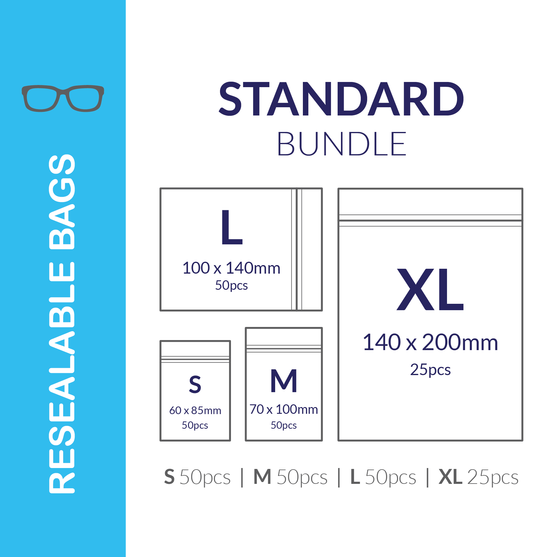 Resealable Bags (Various Sizes)