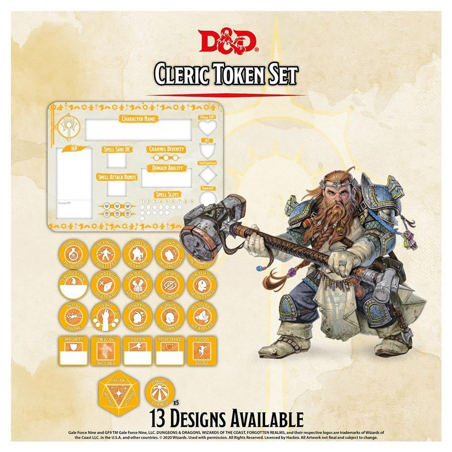 D&D: Cleric Character Token Set
